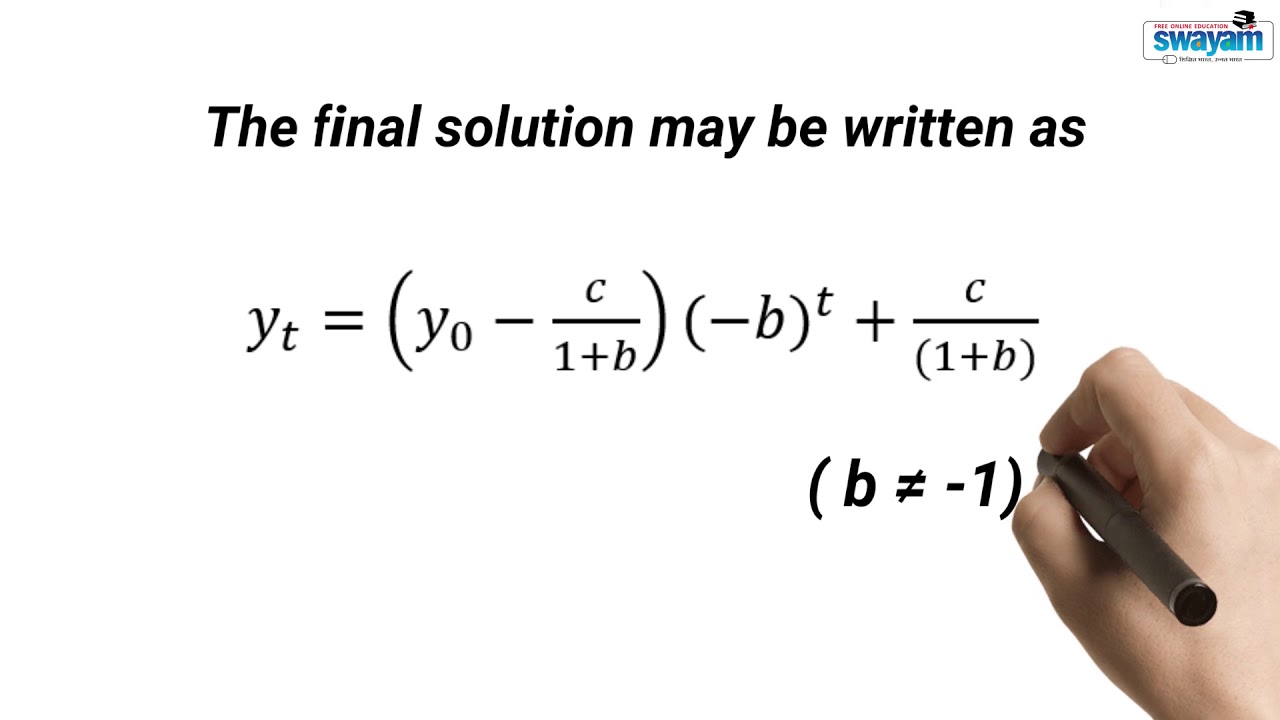 Solving a Difference Equation - The General Method  | Mathematical Economics