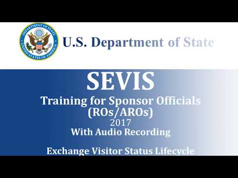 J SEVIS Training: Exchange Visitor Lifecycle