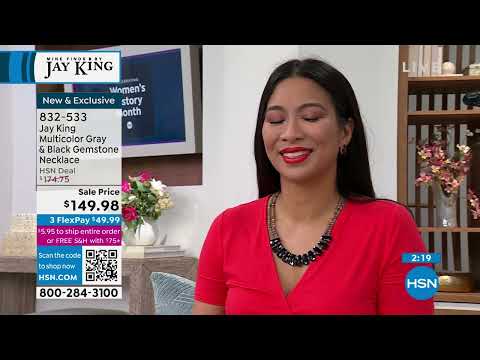 Jay King Multicolor Gray and Black Gemstone Sterling Sil...
