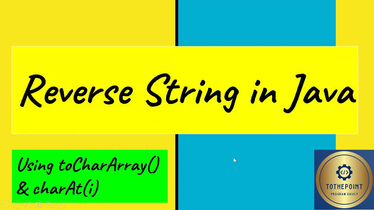 Reverse String in Java using for loop||How to reverse String in Java||String  toCharArray & tocharAt