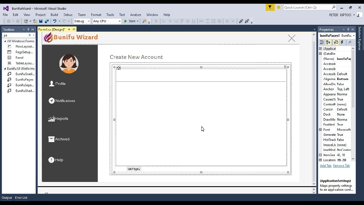 SlidingPage Winforms App Tutorial | C#