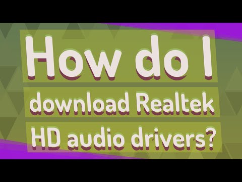 How do I download Realtek HD audio drivers?