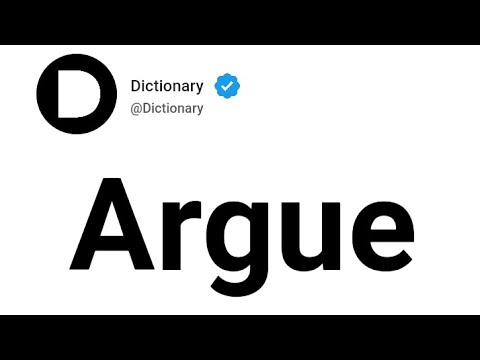 Argue Meaning In English