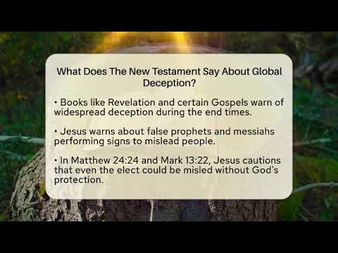 What Does The New Testament Say About Global Deception? - BibleMadeClear.com