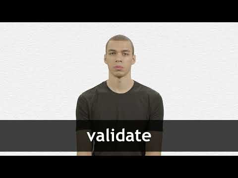 How to pronounce VALIDATE in American English