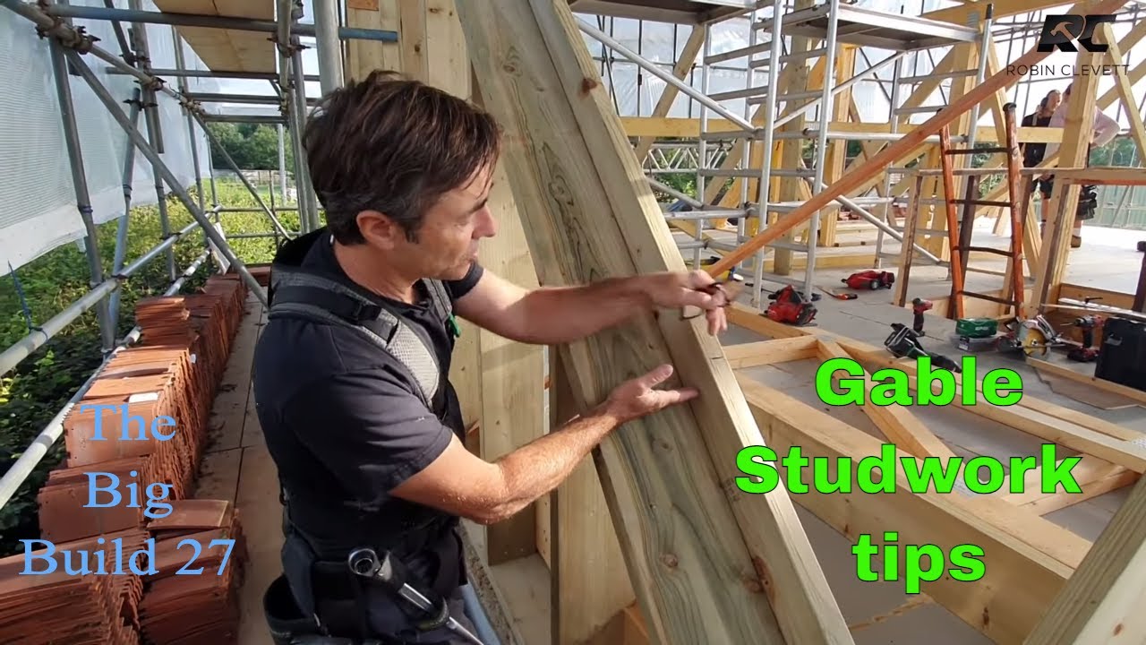The Big Build 27 Stud work Tips for a gable wall