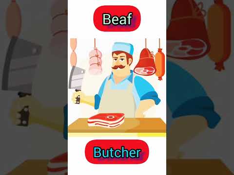 || butcher meaning #motton #beaf #chicken meaning || learn English with Sana Farhan