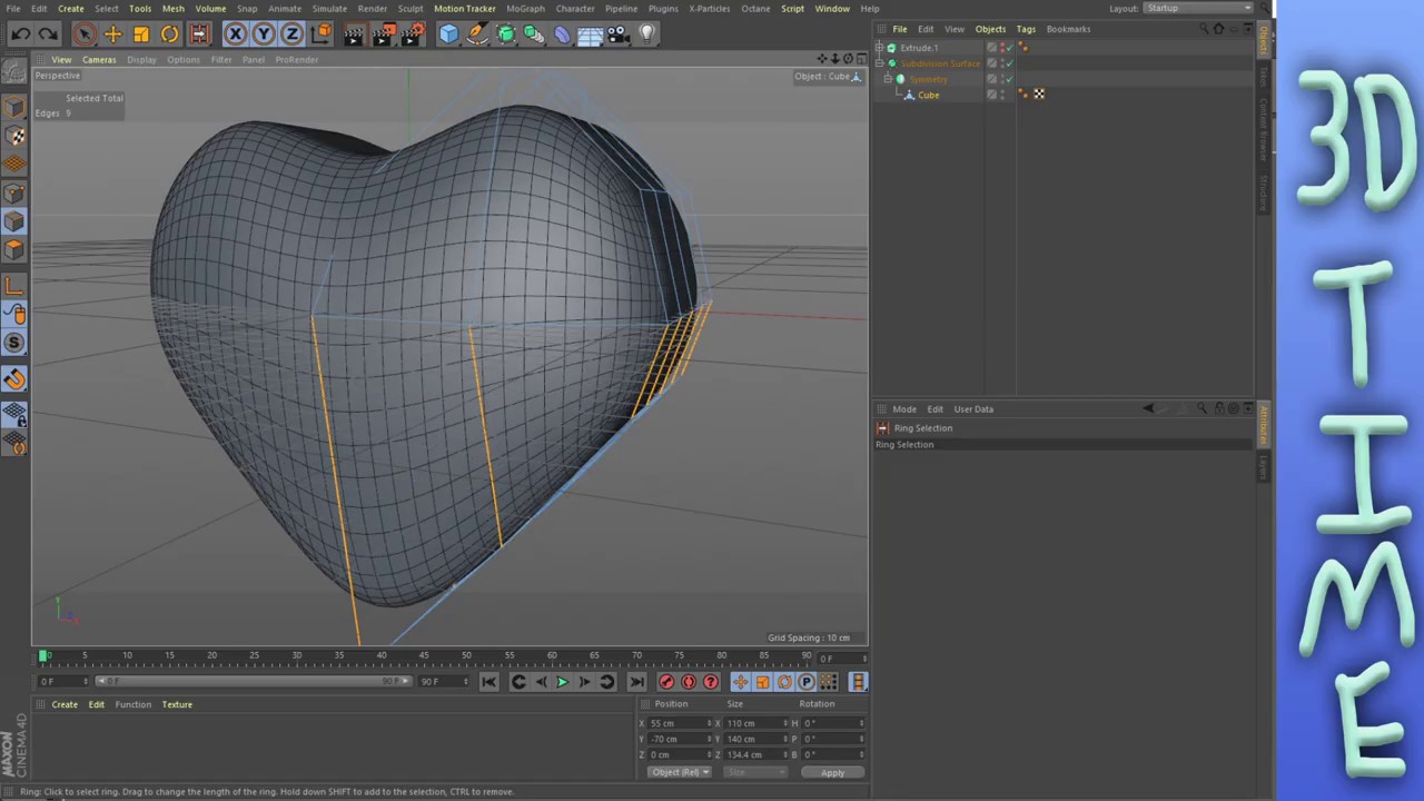 Cinema 4D - Modeling a heart