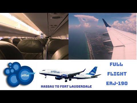 Jet-Blue Airlines E-190 Flight Nassau,Bahamas To Fort Lauder-dale