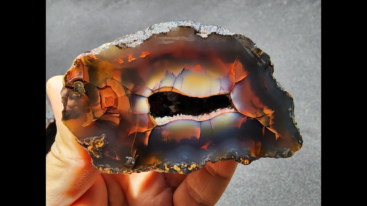 Natural  Agate Geode Pair, Druzy Agate