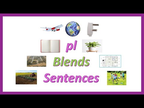 Phonics Blends: "pl" Family Words English Sentences