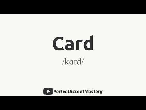 How to Pronounce CARD | IPL | Definition | Perfect Accent Mastery