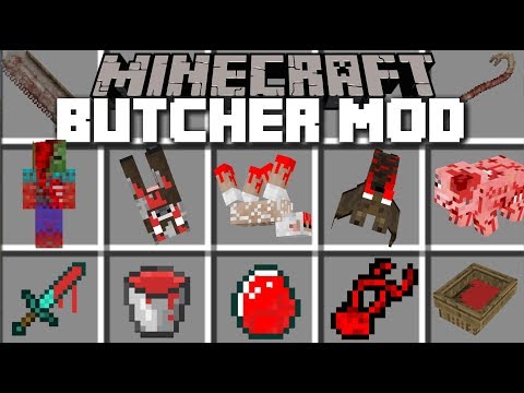 Minecraft BUTCHER MOD / OPENING A BUTCHER SHOP FOR THE VILLAGERS!! Minecraft