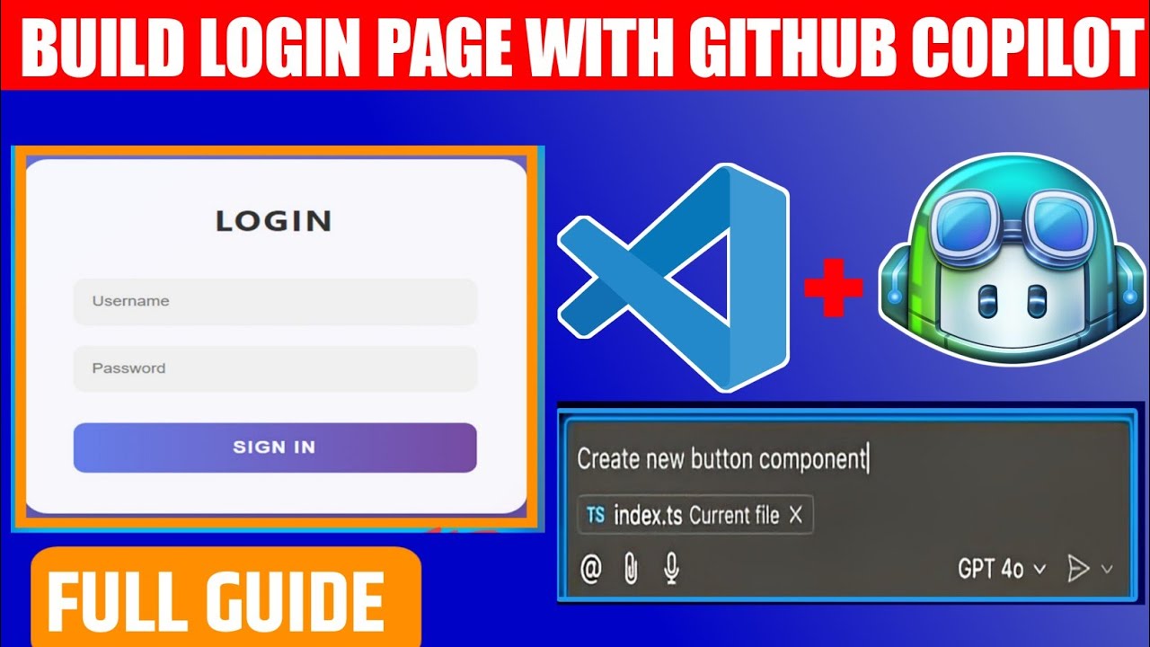 Create a Professional Login Page with GitHub Copilot | Step-by-Step Guide 2025