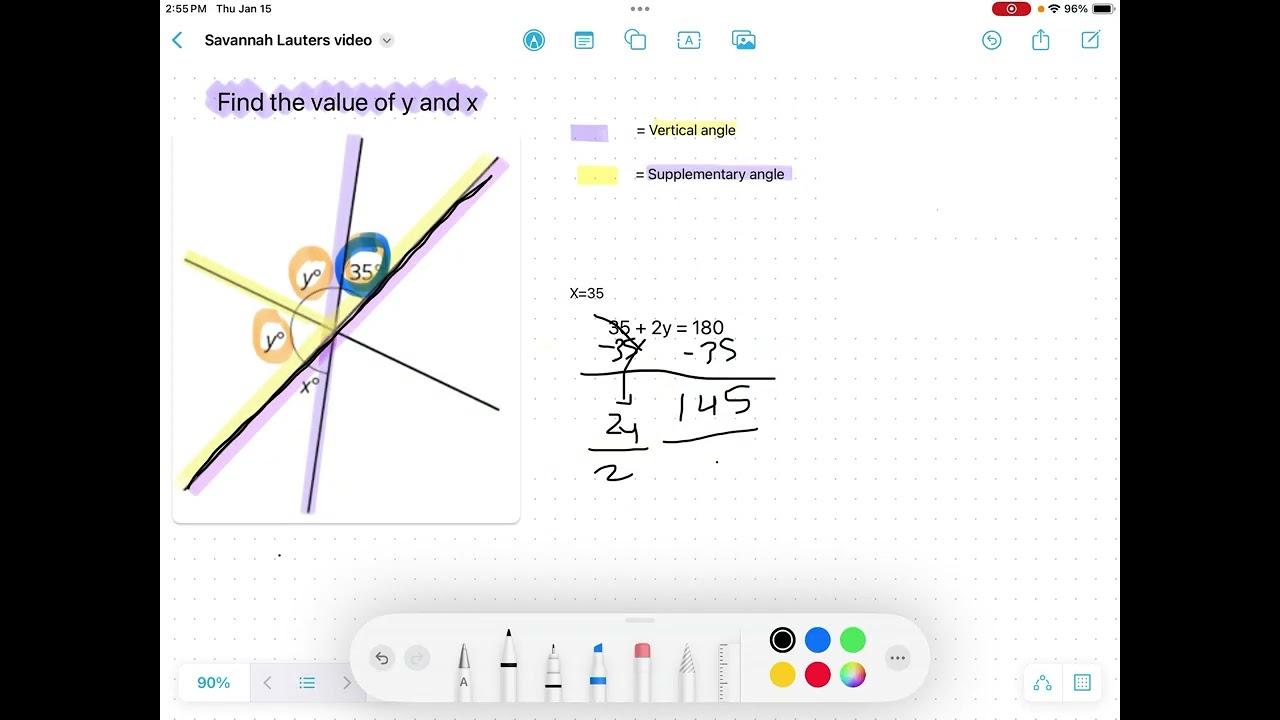 Finding Missing Values in Angle Diagrams - Example #5