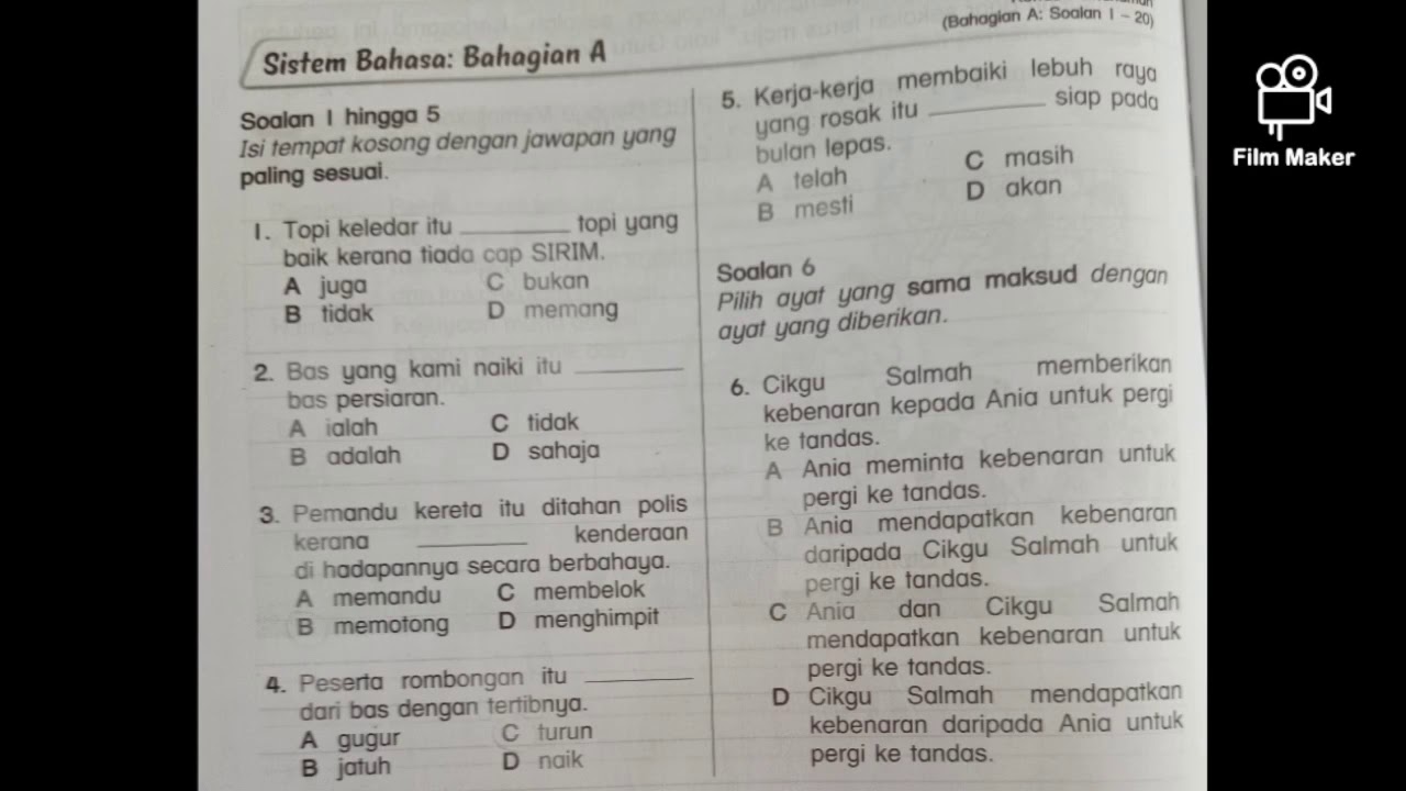Buku Latihan m/s 22 & 23 Tahun 6 UPSR Bahasa Melayu