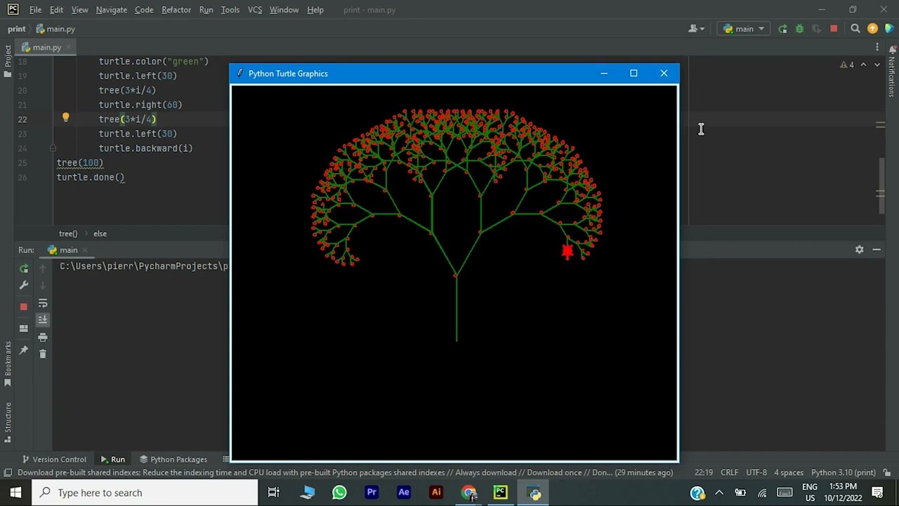 drawing with #python  - tree