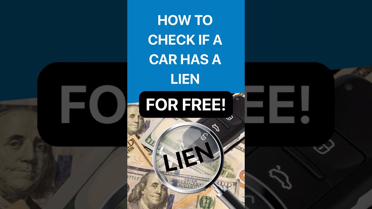 How to check if a car has a lien for free! #vehiclehistory #cartips #shorts