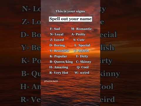 Spell out your name #shorts #psychology #initial #subscribe