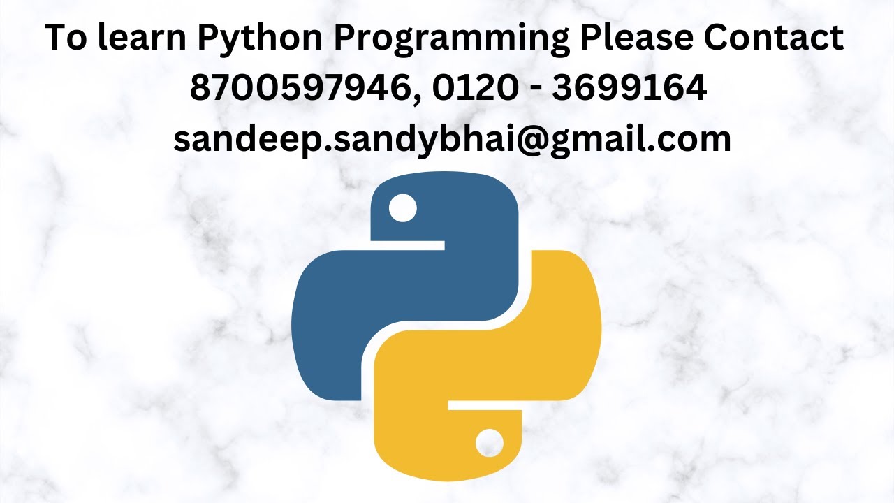 Python Training | python training course | python course with placement | sandeep malik