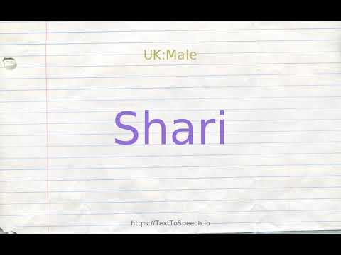 How to pronounce shari
