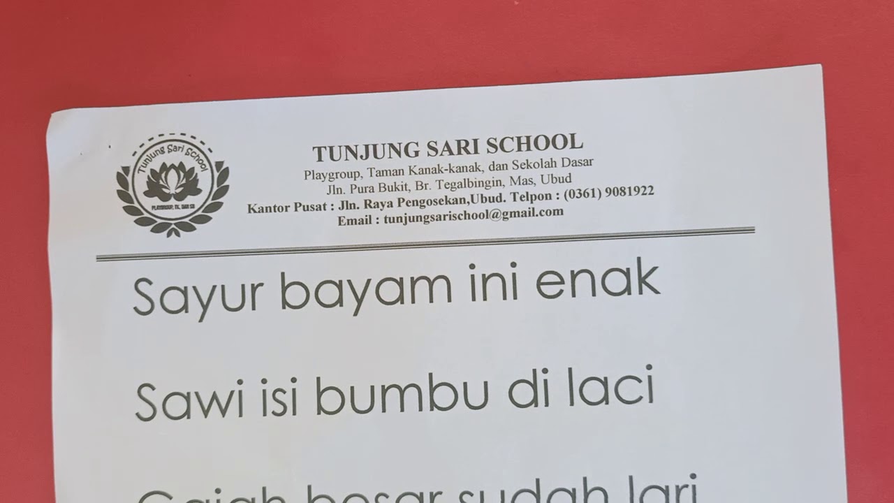 E-learning Anak TK : Belajar Membaca TK B