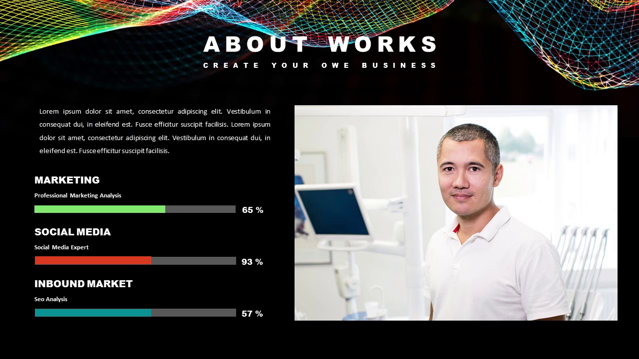 Colorful creative networks PowerPoint template