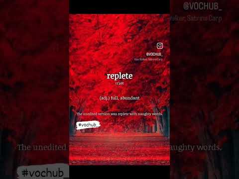 Replete Word Meaning and Usage #replete#vochub_#vocabulory#dictionary#vocab#vochub@vochub