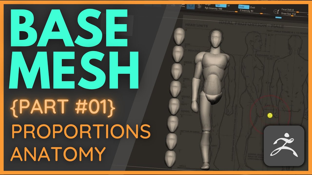 🦜ZBrush - Forming a Body Base Mesh 01