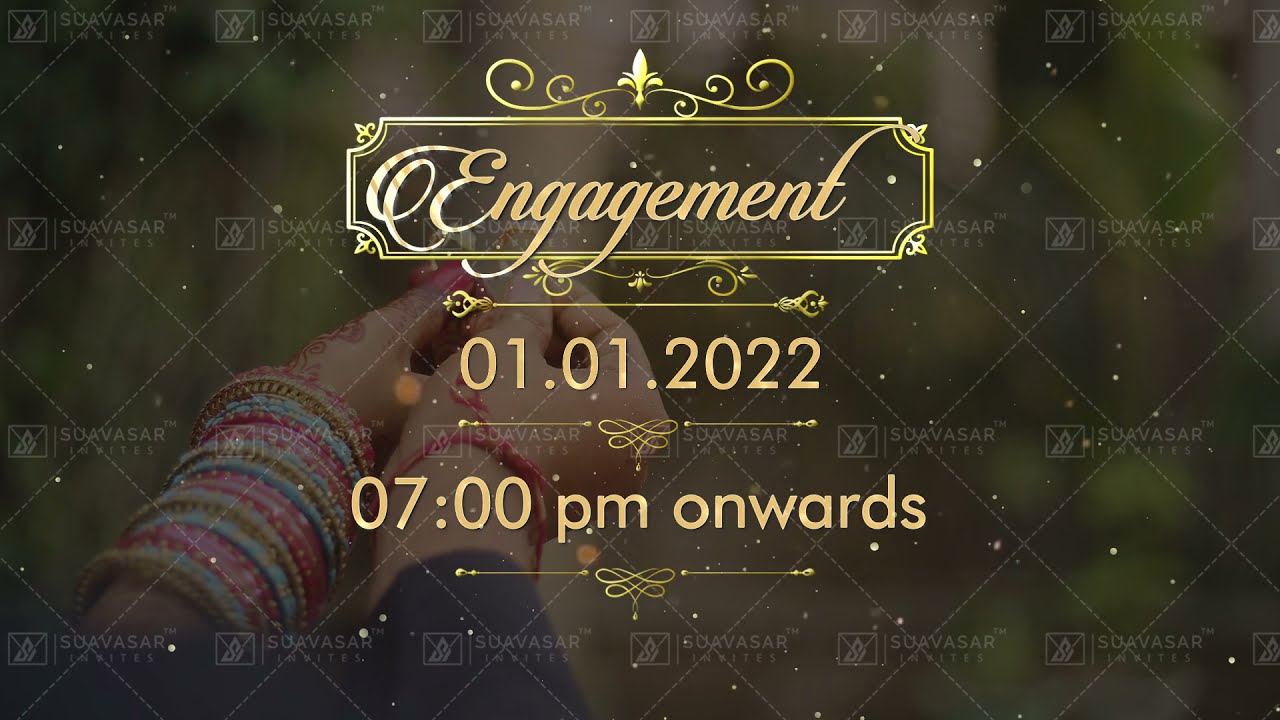 Make Engagement Invitation Video Online || Ring Ceremony Invitation Video for WhatsApp || EIV12