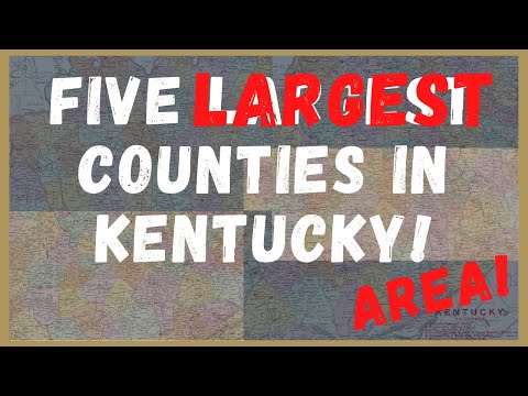 Five Largest Counties in Kentucky - Area