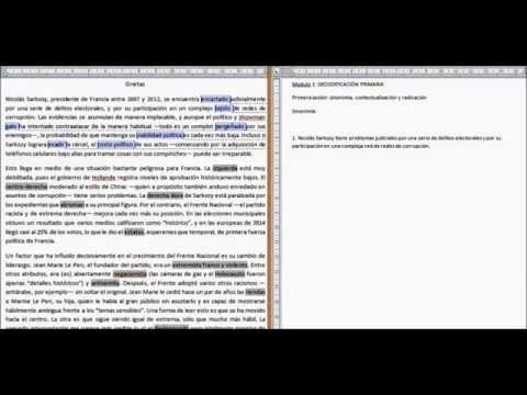Sinonimia, Radicación y Contextualización