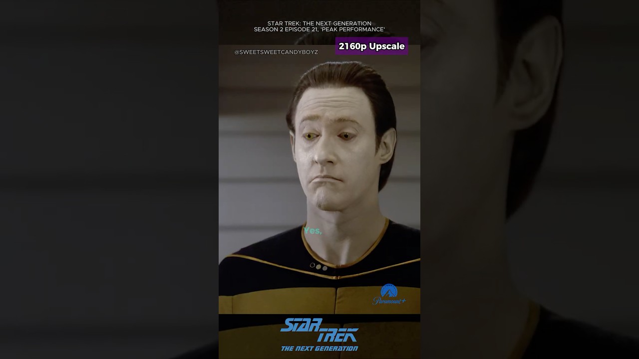 [4K] That is life, Mister Data | Star Trek: TNG S02E21 'Peak Performance' #shorts #startrek #clips