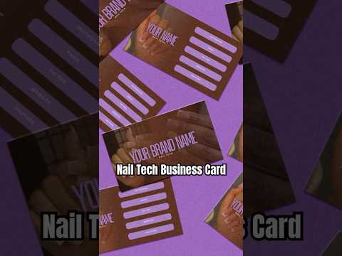 Nail Tech Business Card Design