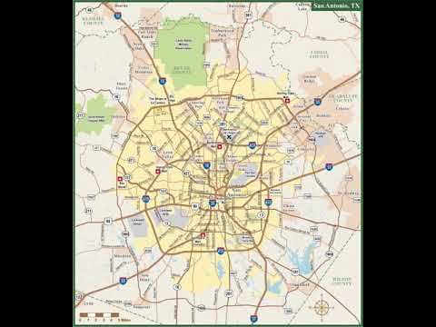 map of San Antonio Texas