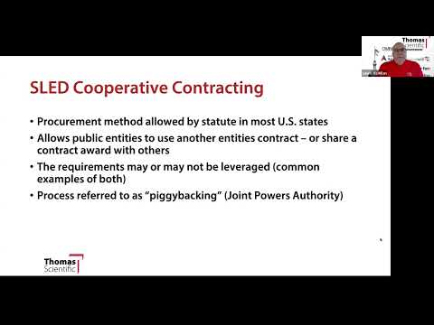 Utilizing Cooperative Contracts for Public Sector Purchasing