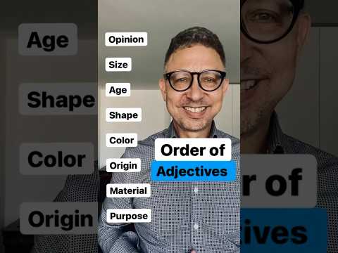 The order of adjectives #learnenglish #grammar #adjective