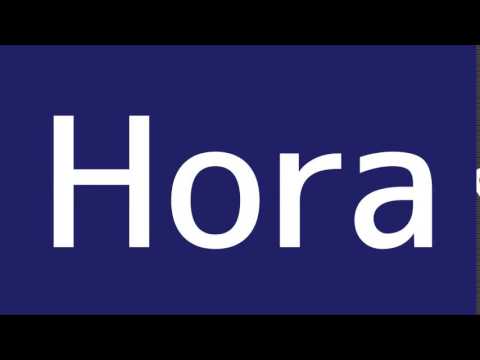 How to say Hour in Spanish