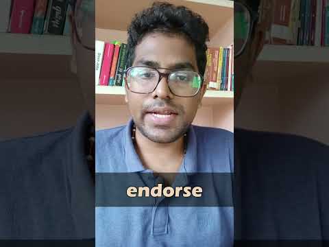 Endorse Meaning and Usage | FHL Spoken English