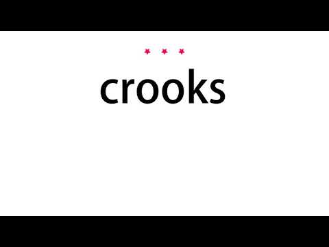 How to pronounce crooks - Vocab Today
