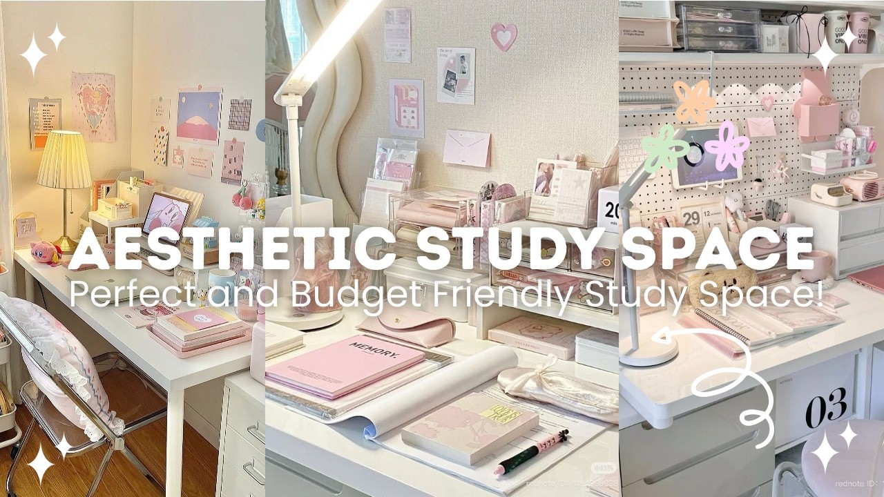 How to make your study space aesthetic *on a budget* 💗