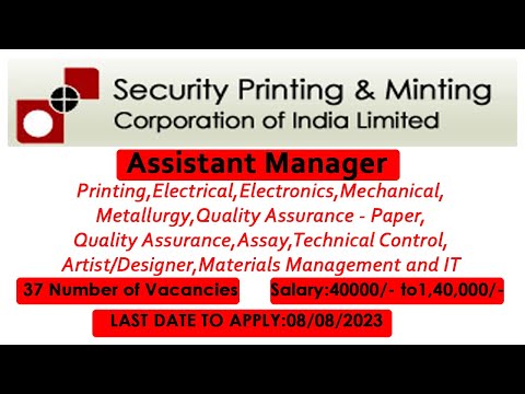 SPCIML(Security Printing & Minting Corporation of India Limited)-Assistant Manager Recruitment 2023