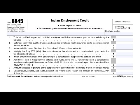 IRS Form 8845 (Indian Employment Credit)