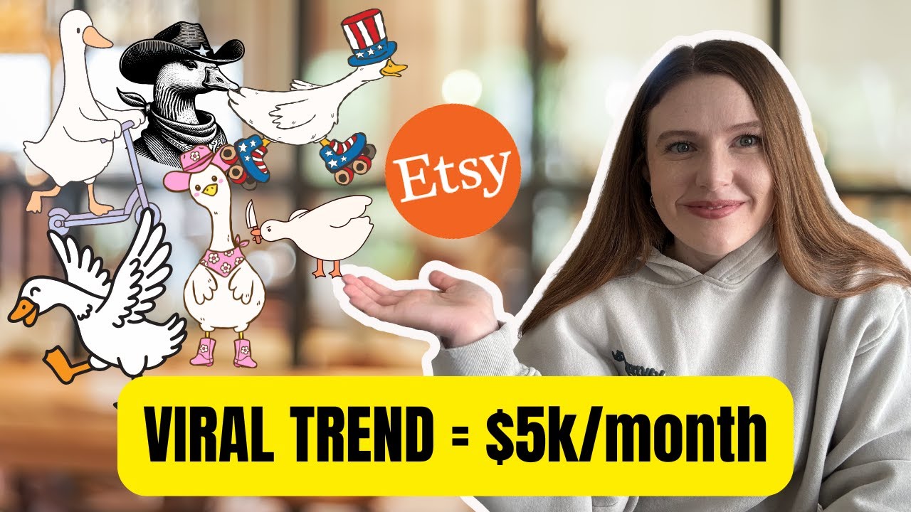 Viral Trend! 🪿 The Silly Goose That Made $958,112 on Etsy (POD Niche Breakdown) + Ideas