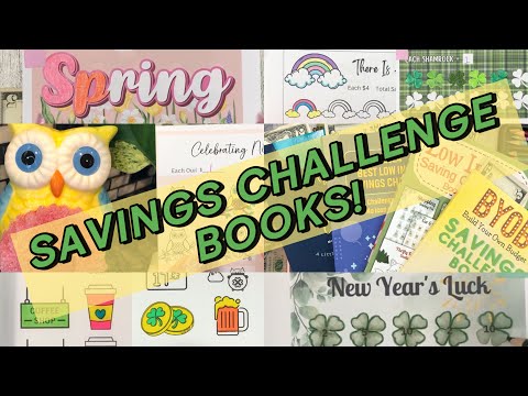 SAVINGS CHALLENGE BOOKS from Amazon! Cash envelope stuffing and saving for sinking funds! Spring!