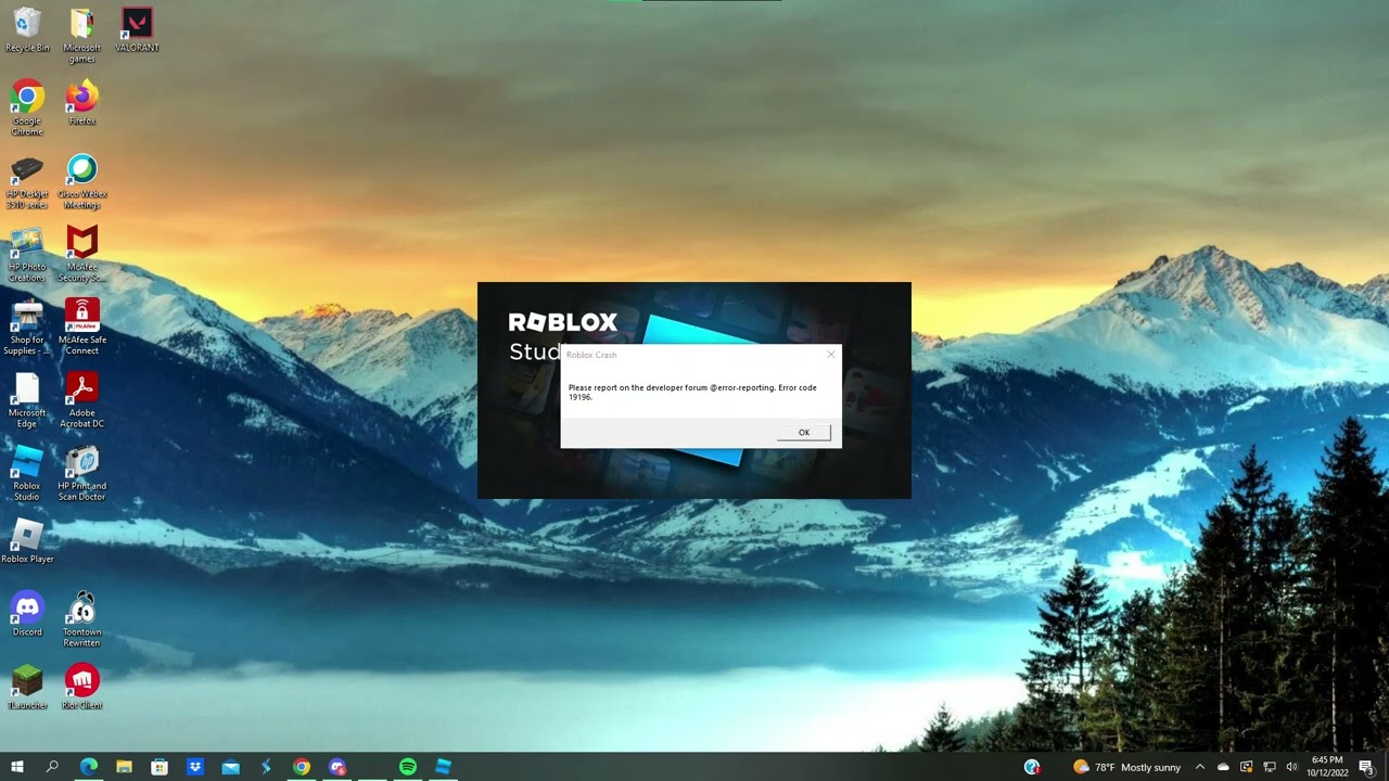 Roblox studio weird error