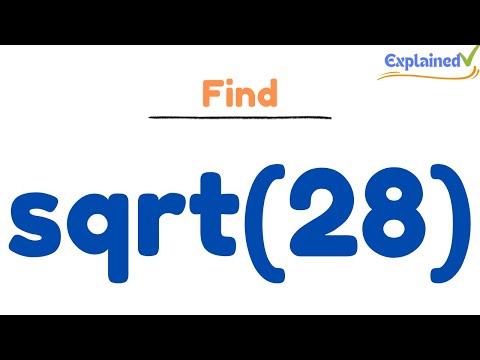 sqrt(28), square root of 28 simplify