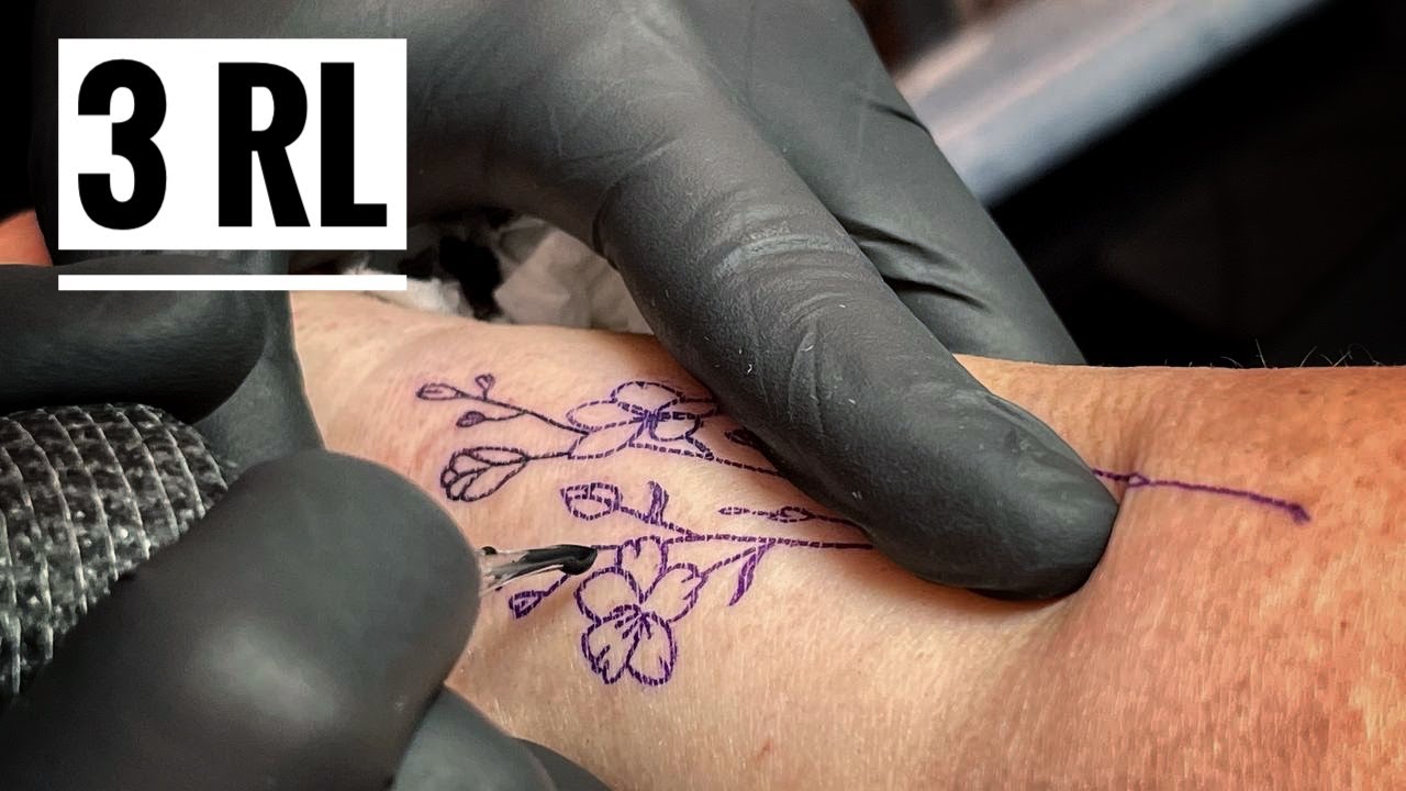 Forget me not flowers tattoo | Time lapse
