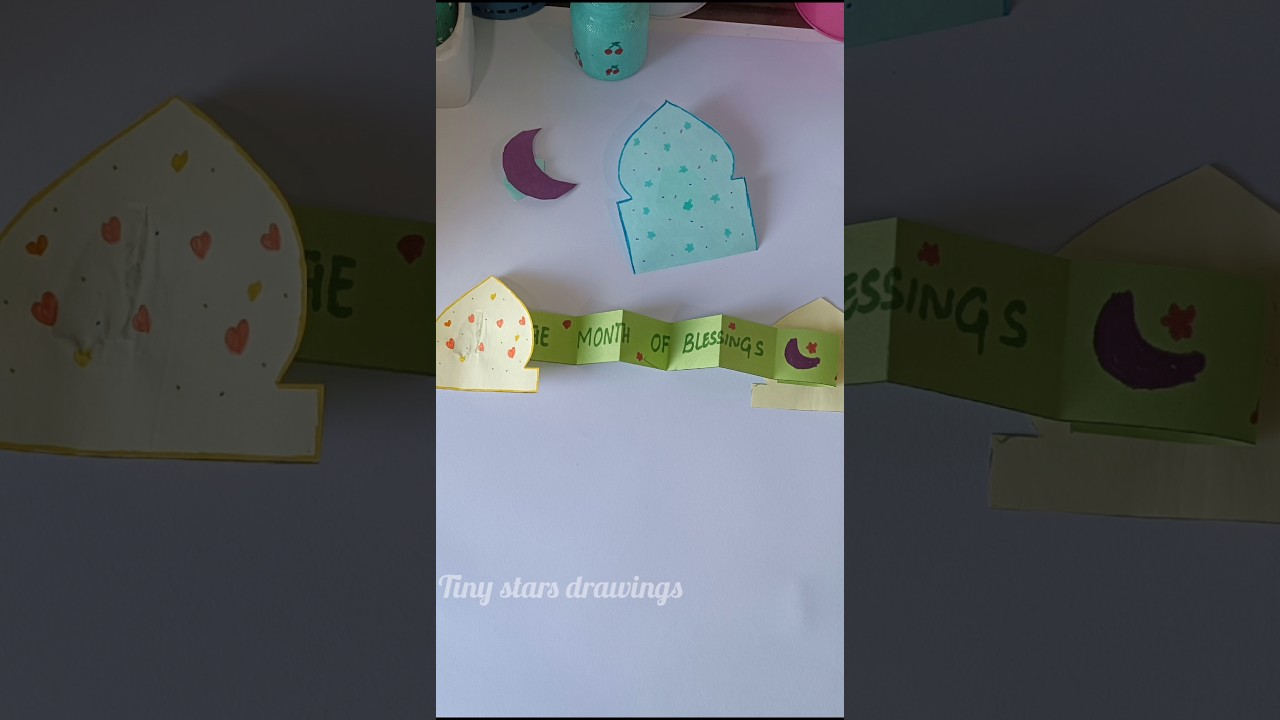 Ramadan Paper Craft ideas 💫#ramadhan #ramzan #diy #craft #papercraft #ramadandecor #youtubeshorts