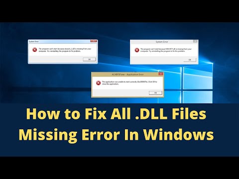 How to Fix All .DLL Files Missing Error In Windows 10/8/7 /11 || Dll Files Missing